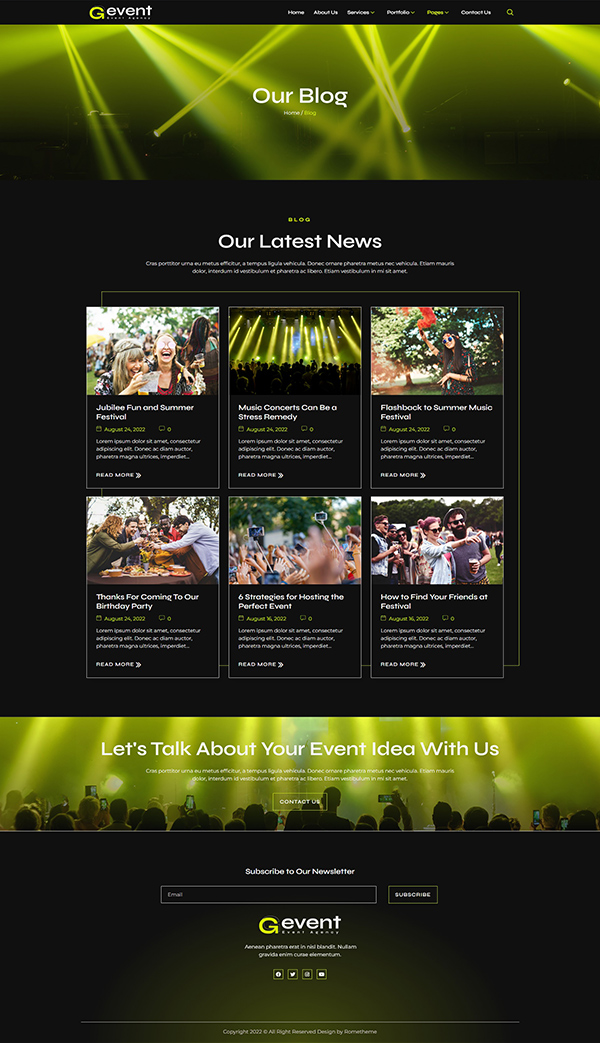 Gevent - Event Agency Elementor Template Kit by Rometheme | ThemeForest